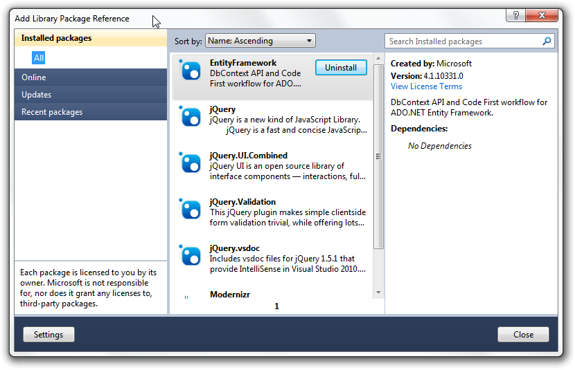 dotnet: ASP.NET MVC 3 with Tools